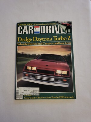 1983 September, Car and Driver Magazine, Dodge Daytona Turbo Z, (CP410 ...