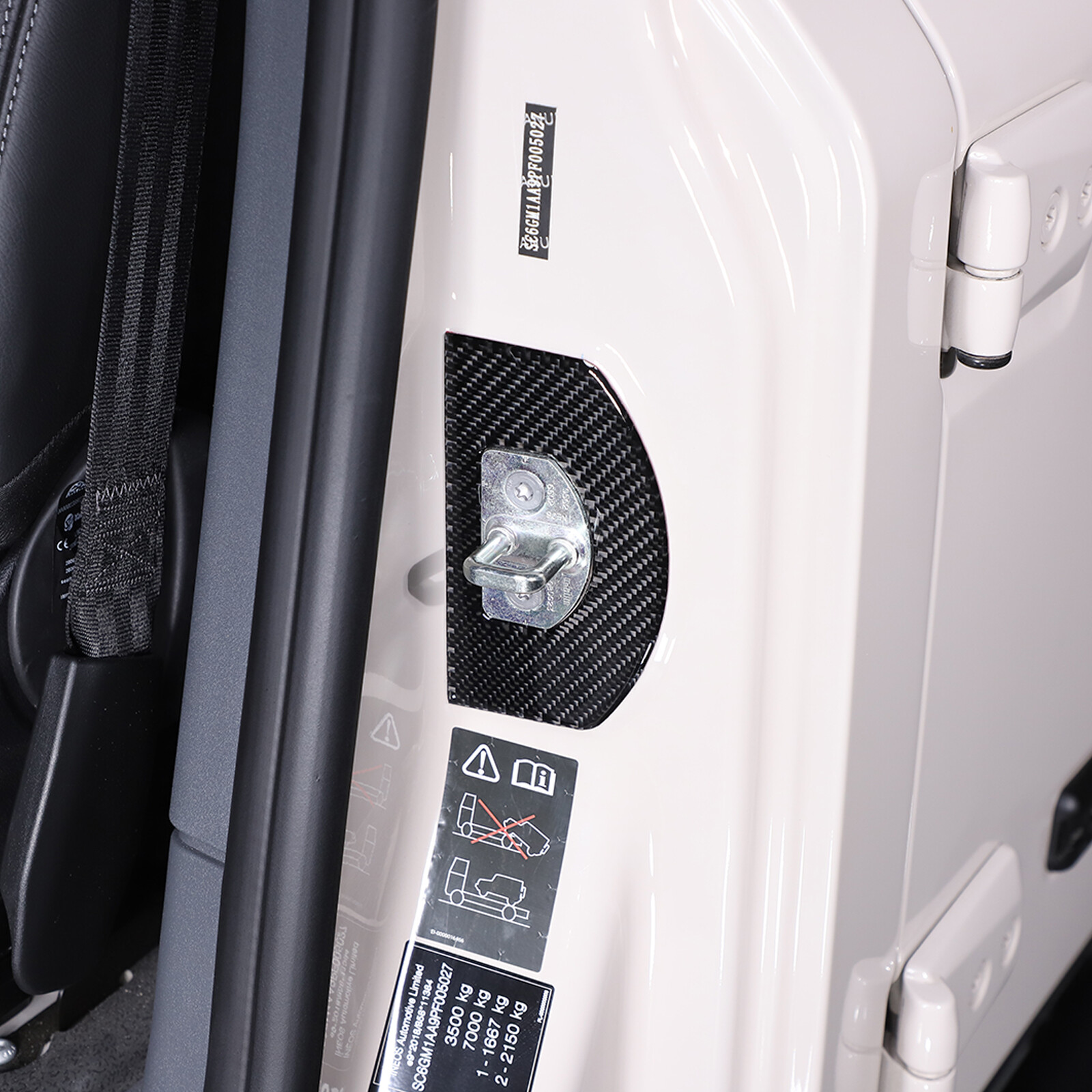 Carbon Fiber Latch Door Lock Panel Cover Sticker Trim For Ineos ...