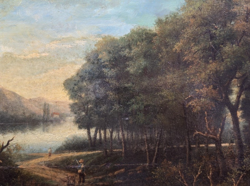 Olio su Tela Scuola Francese Verso 1850 Raffigurante Una Foresta IN ...