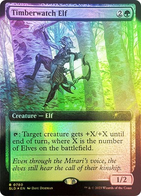 1 x Timberwatch Elf (0780) - Foil - Extended Art - Secret Lair - Light ...