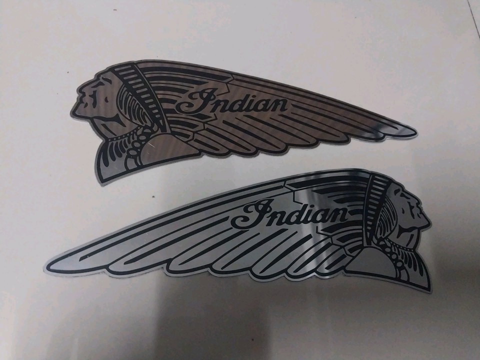 GAS TANK BADGES EMBLEMS PAIR FIT FOR VINTAGE CHIEF INDIAN MOTORCYCLE | eBay