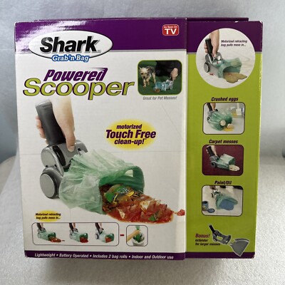 Shark Grab 'n Bag Powered Scooper Wet/Dry Motorized Touch Free Clean Up ...