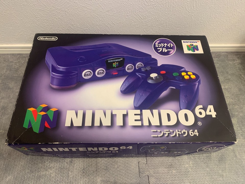 Nintendo 64 Midnight Blue Console Limited N64 In Box Japan Exc | eBay
