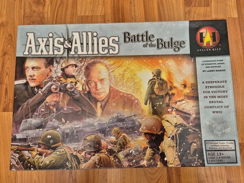 AVALON HILL 100% COMPLETE AXIS & ALLIES BATTLE OF THE BULGE WW2 BOARD ...