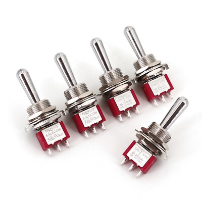 5Pcs SH T8014A-Z1 Large Handle 3Pin Momentary MOM-OFF-MOM Mini Toggle ...