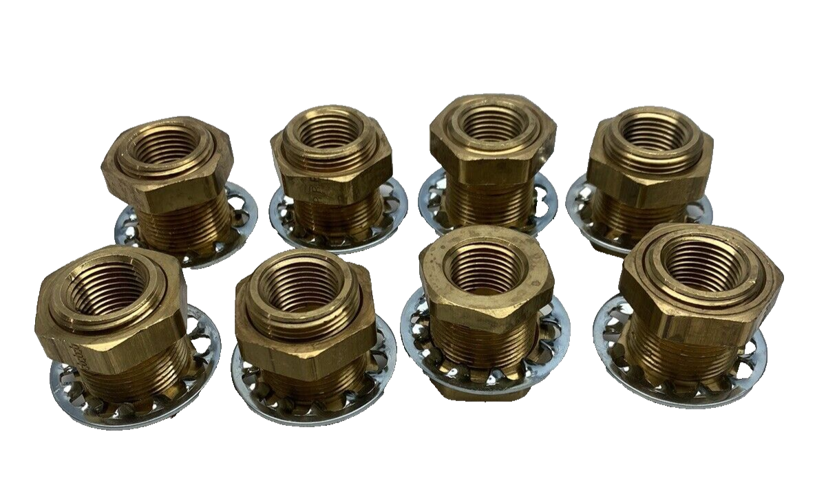 LOT OF 8 PARKER INDUSTRIAL PIPE ANCHOR COUPLING 1/2-14 F , 1-1/8-14 M ...