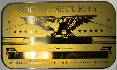 Engraving - Metal Social Security Card