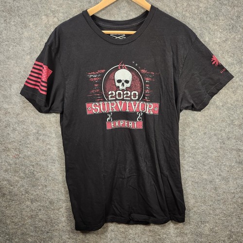 Grunt Style 2020 Survivor Expert Tshirt Mens XL Black Graphic Tee Skull ...