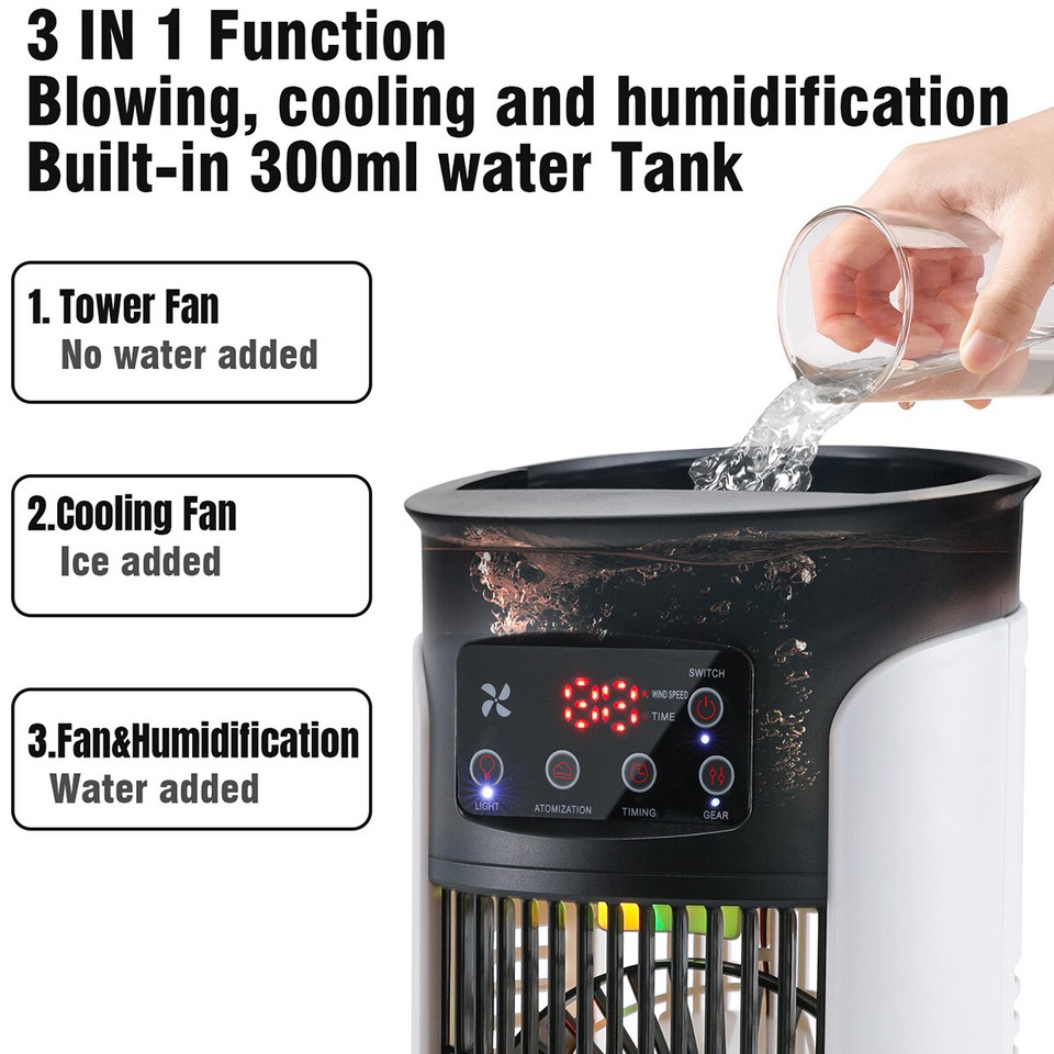 Portable Air Cooler Fan Household Mini Air Conditioner Humidifier ...