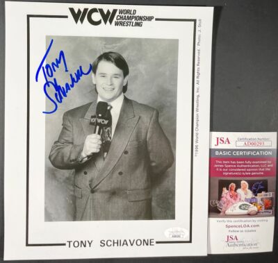 WCW Tony Schiavone Signed World Championship Wrestling 8x10 Photo JSA ...