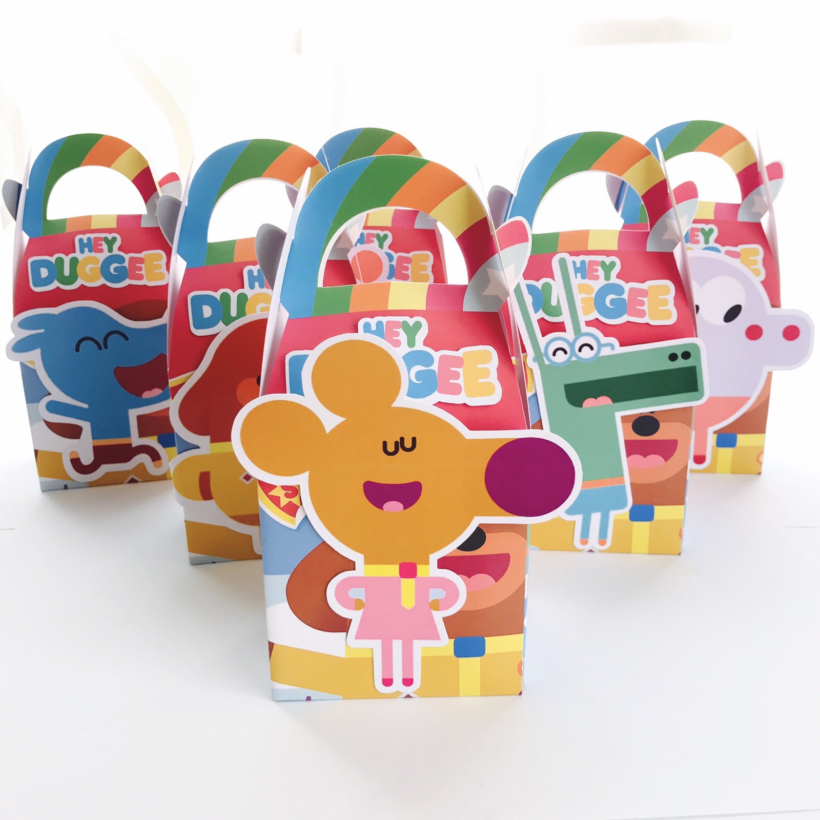 6x Hey Duggee Lolly Loot Bag Box. Party Supplies Banner Flag Bunting ...