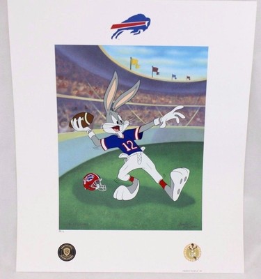 Looney Tunes Buffalo BILLS Warner Bros Bugs Bunny Hail Mary NFL ...