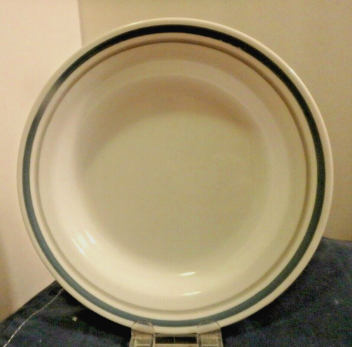 Corelle Indigo Bowl Blue Gray Rimmed Soup Coupe 8.5” Gray Blue Bands | eBay