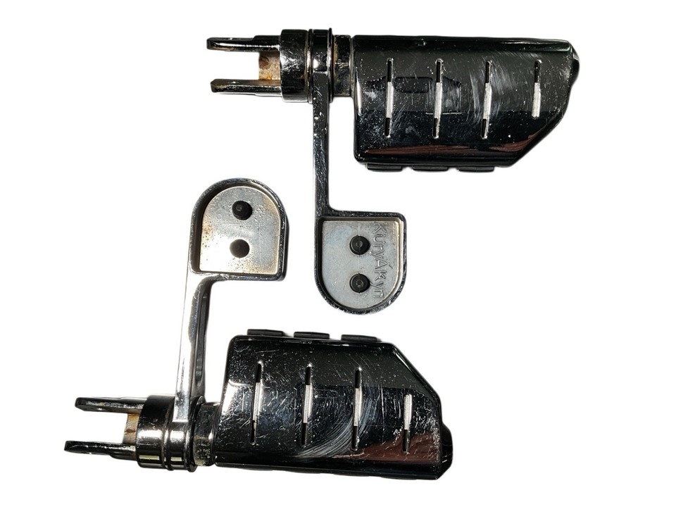 Chrome Kuryakyn ISO Dually Foot Pegs W/ Heel RestStirrups & 5/8” Clevis ...