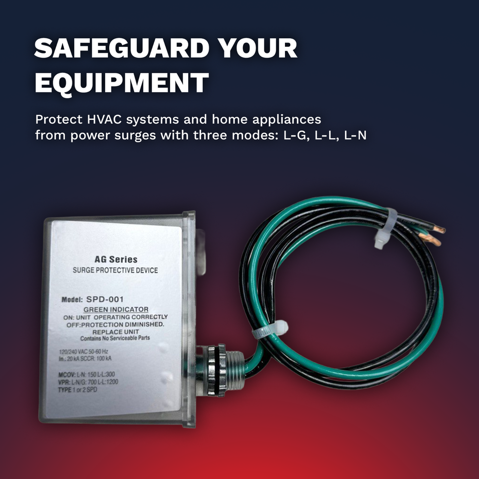 120/240 VAC Universal HVAC Surge Protective Device SPD-001, TPMOV ...