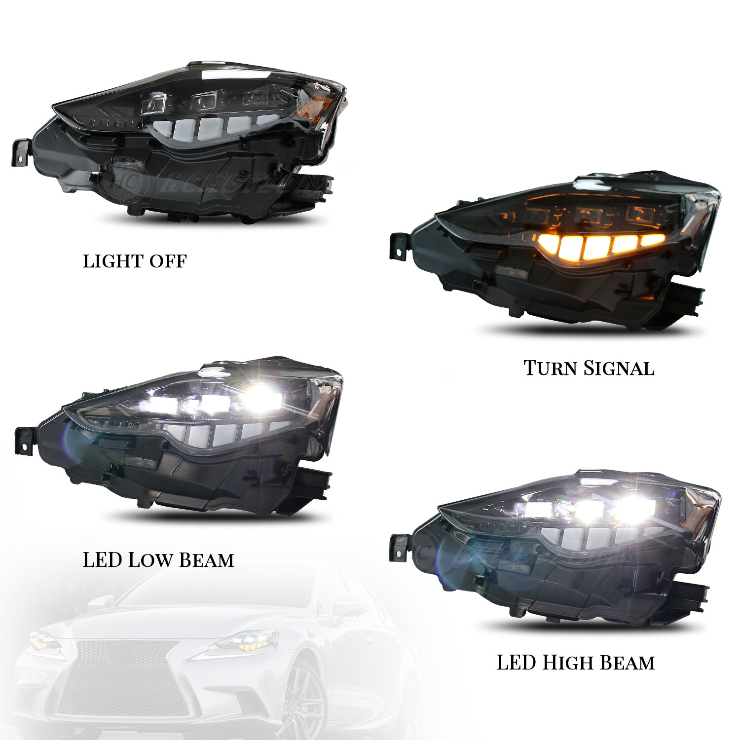HCmotion LED Headlight For Lexus IS250 IS300h IS350 F 2013-2016 ...
