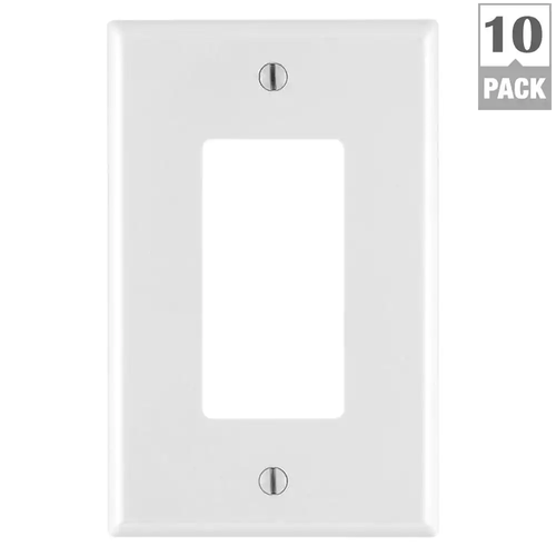 Decora 1-Gang White Decorator/Rocker Midway Nylon Wall Plate (10-Pack ...