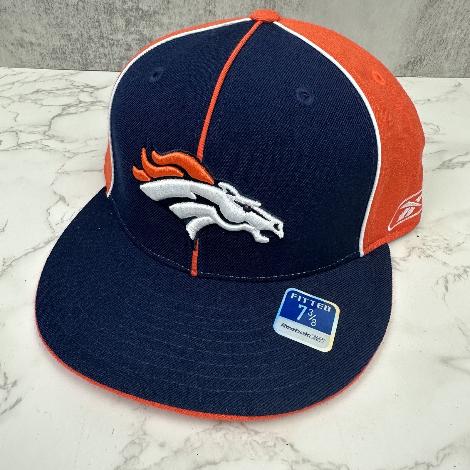 Deadstock Y2K Denver Broncos 2-Tone Fitted Cap Hat Y2K NOS VTG Wool 7 3 ...