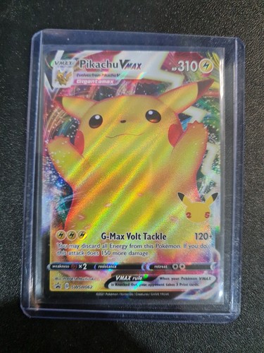 Pikachu VMAX SWSH062 Ultra Rare Pokemon Card + Free Toploader | eBay ...