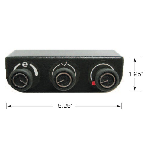 Vintage Air 492050 Gen IV & V Rotary A/C 3 Knob Base Under Dash Control ...