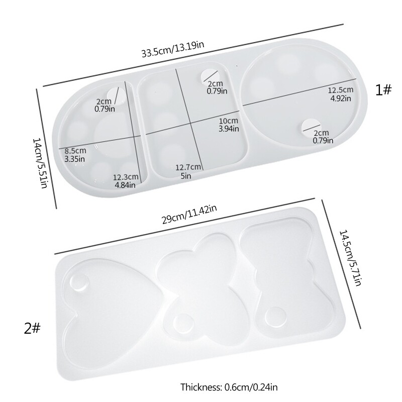 Cosmetic Makeup Palette Tool Resin Casting Mold Eye Shadow Makeup Panel ...