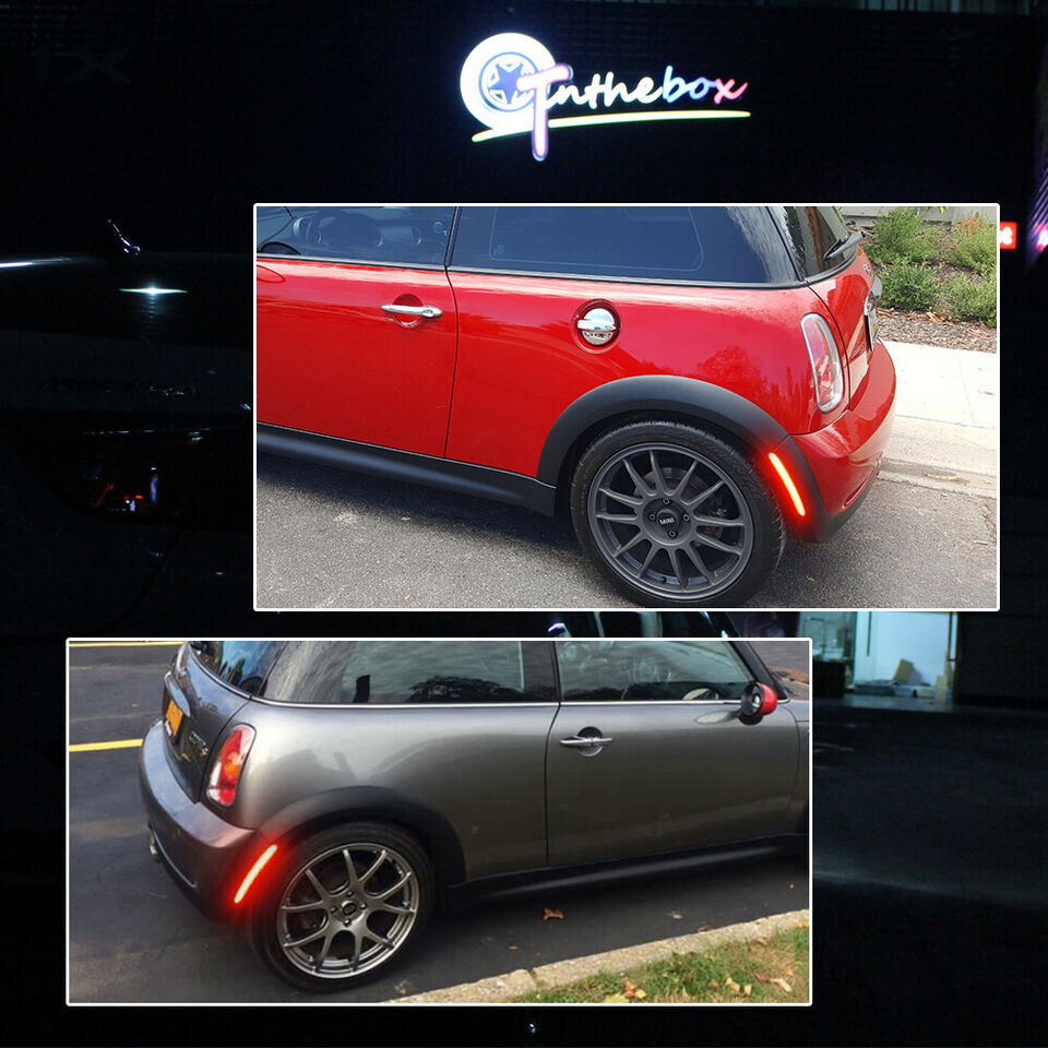 For 02-08 Mini Cooper R50 R52 R53 LED Rear Side Marker Lights Turn ...
