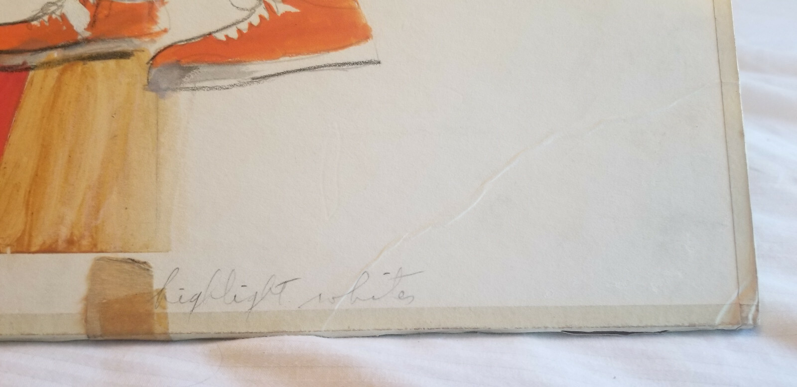 R T HANDVILLE Original ART PAINTING ILLUSTRATION 60'S BASKETBALL GAME ...