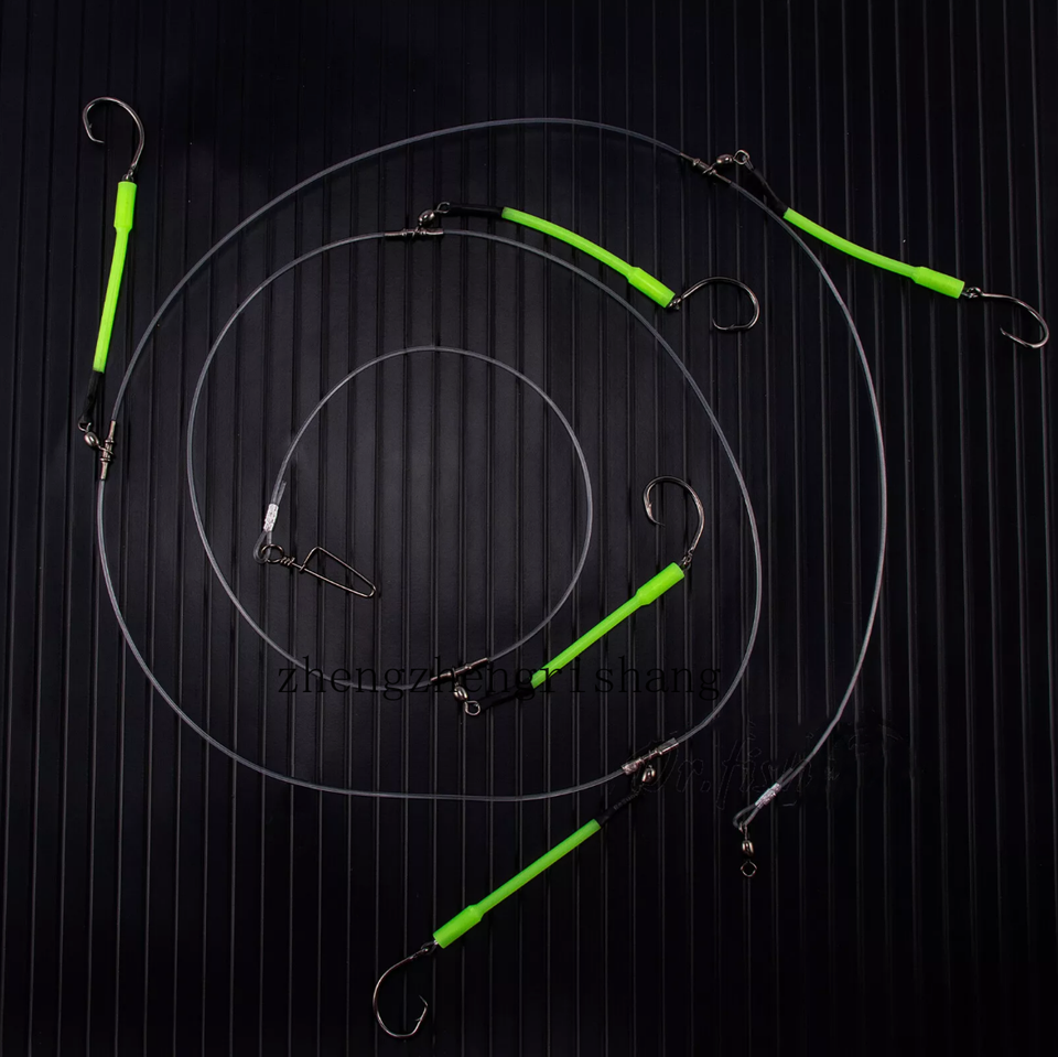 1Pcs 1.8M Deep Drop Snapper Rigs Bottom Fishing Rig 5 Circle Hooks 6/0 ...