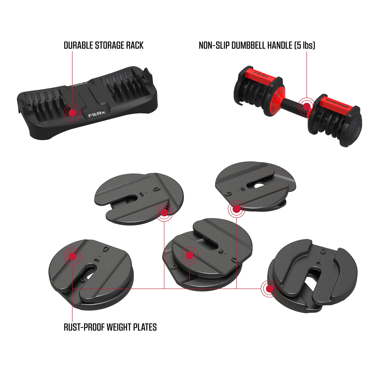 FitRx SmartBell Adjustable Dumbbell, 5-52.5 lbs for sale online | eBay