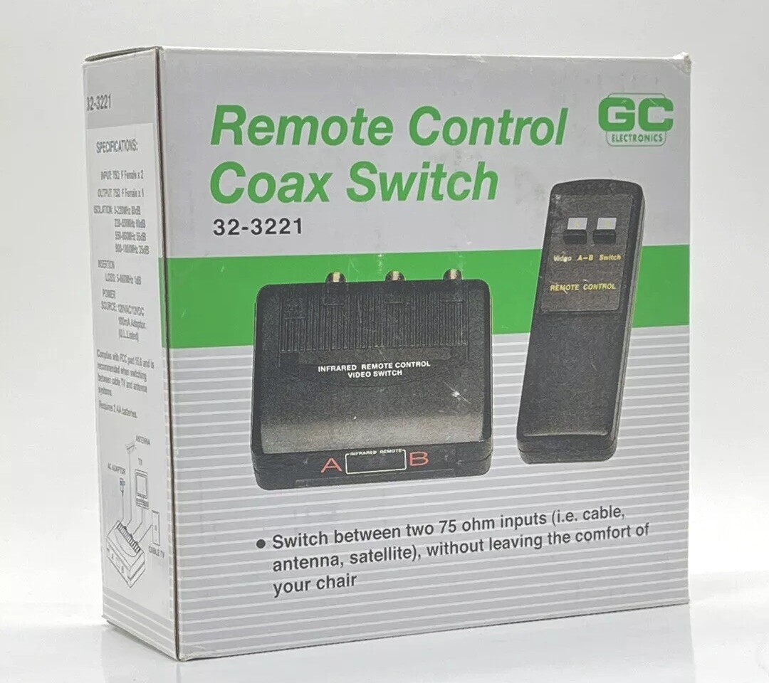 32-3221 - GC - REMOTE CONTROL COAX SWITCH - COAX A-B SWITCH - NEW | eBay