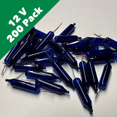 12 Volt Blue Mini Incandescent Bulb - Bulk 200 Bulbs | eBay
