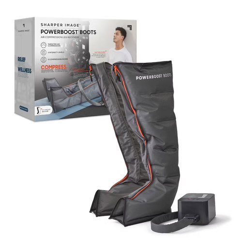 Sharper Image Powerboost Boots Air Compression Electric Leg Massager ...