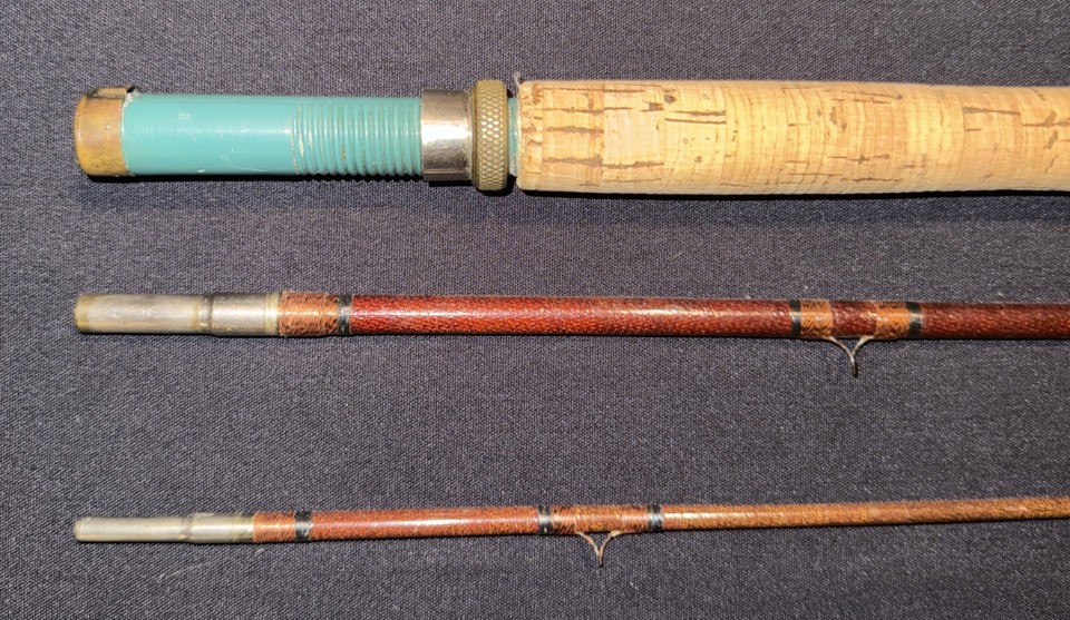 Vintage Fly Rod Early Fiberglass Cork Handle 9ft 3 Piece Unknown Maker ...