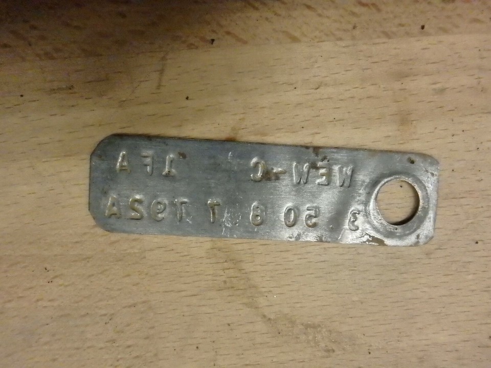 FORD 9 INCH 3.50 REAR END OPEN DIFFERENTIAL ID TAG | eBay
