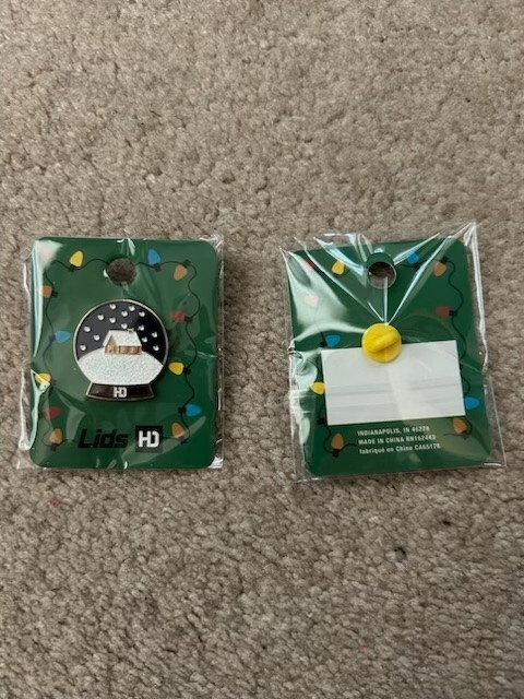 Lids Hat Drop Snow Globe Pin for the Holidays - 1" diameter - UNOPENED ...