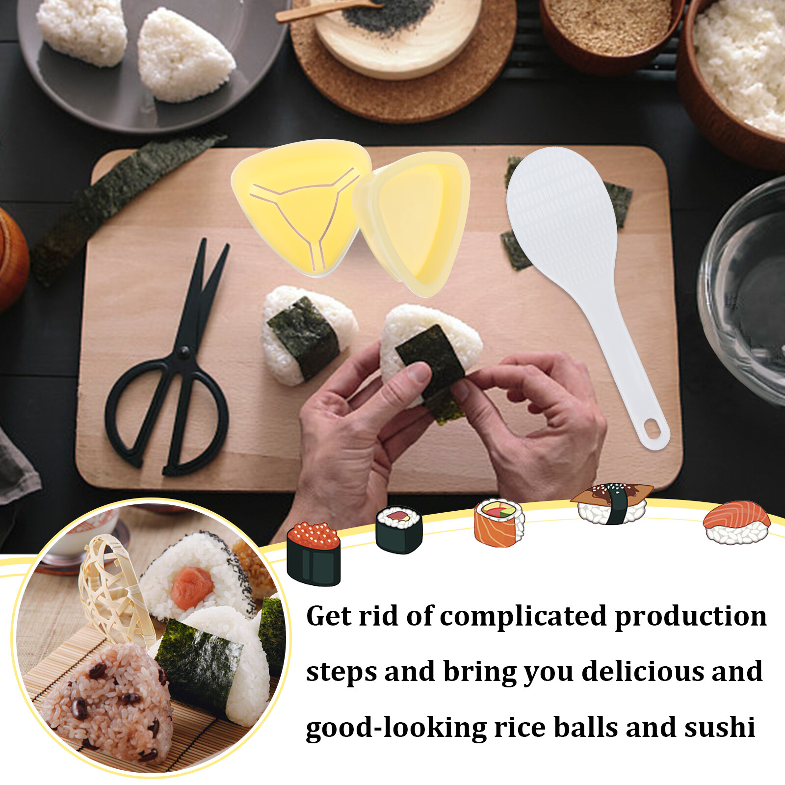 Spam Musubi Mold Kit Spam Slicer Luncheon Meat Cutter Triangle Musubi ...