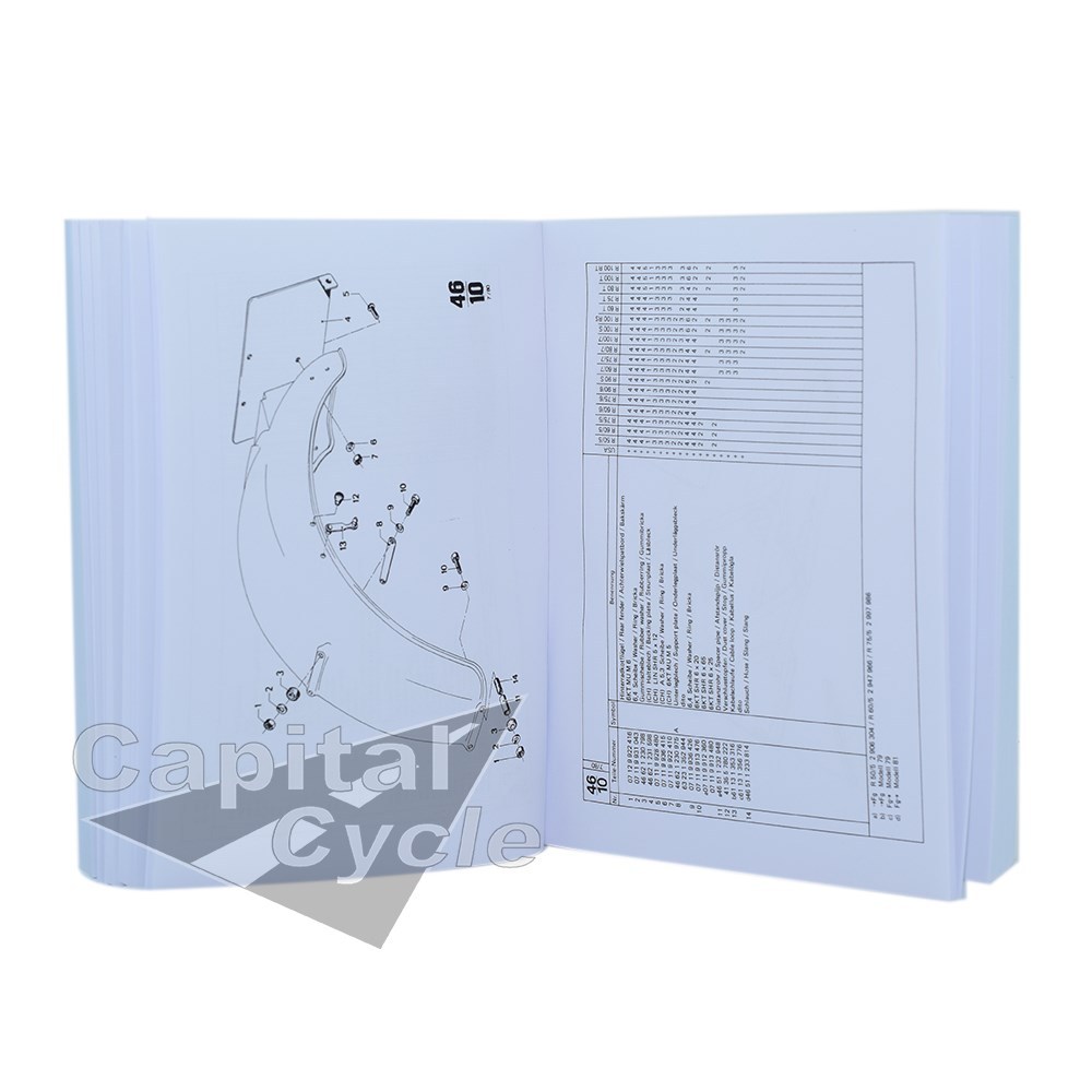 BMW Parts Book Snab Catalog Manual R100 R90 R80 R75 R60 R50 /5 /6 /7 RT ...