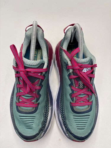 Hoka One One Bondi 5 Women's Sz 7, Green Sneakers Superfeet Insole ...