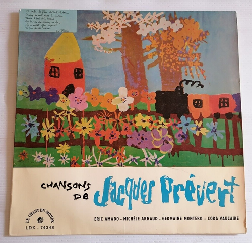Chansons De Jacques Prévert LP LDX 74348 Michèle Arnaud Montero ...