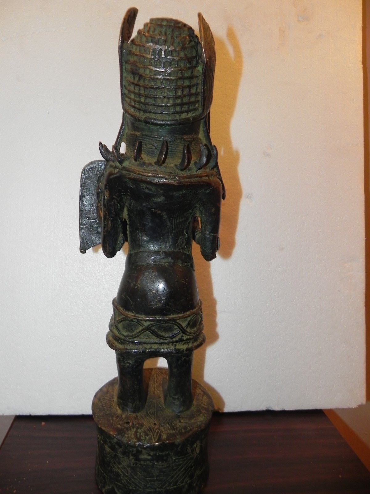 Arts of Africa - Bronze Palace Guard - Benin , Nigeria - 19" Height x 5 ...