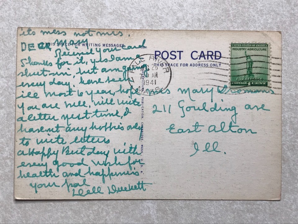 M1357 Postcard City Hall and Post Office, Fall River Massachusetts MA ...