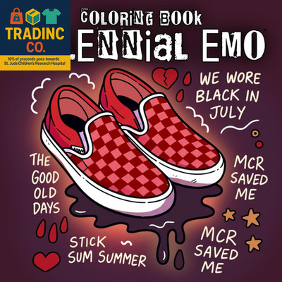 Millennial Emo Coloring Book: Pop Punk Coloring Pages with Nostalgic ...