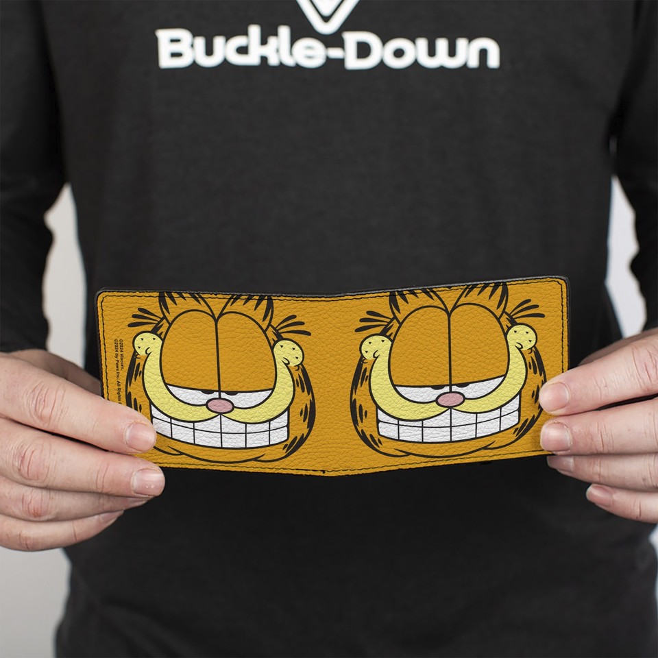 Bi-Fold Wallet Garfield Smiling Face Character Close-Up Orange | eBay