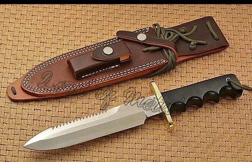 Custom Handmade Full Tang Fixed Blade D2 Tool Steel Survival Knife ...