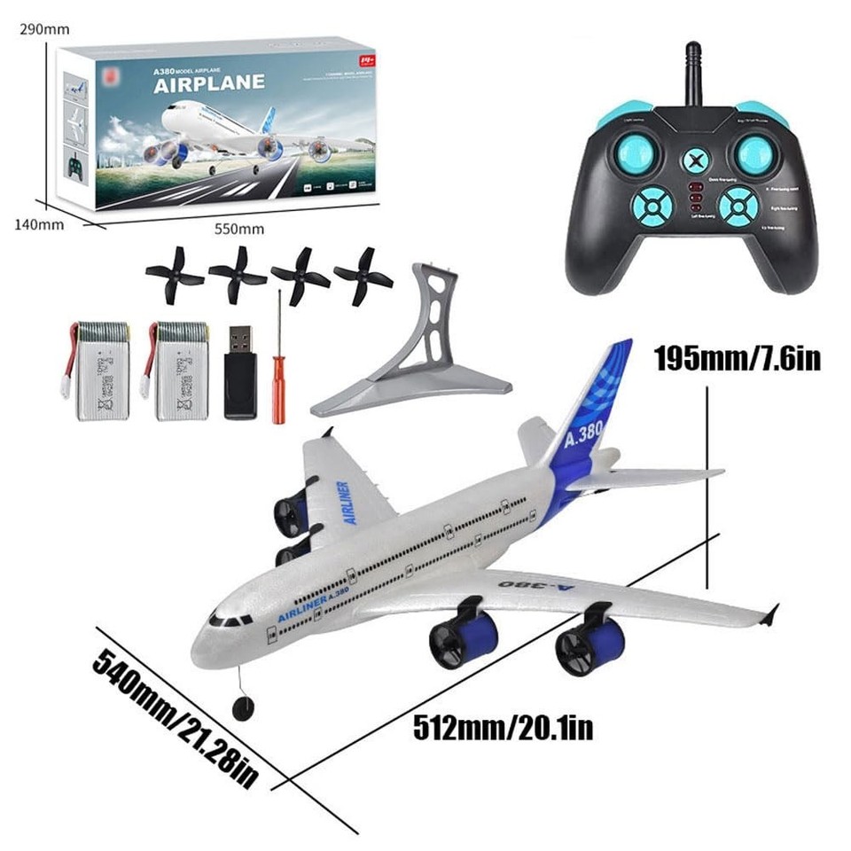 RC Airbus 747 A380 2.4G Remote Control Plane Four Motor RC Airplane RC ...