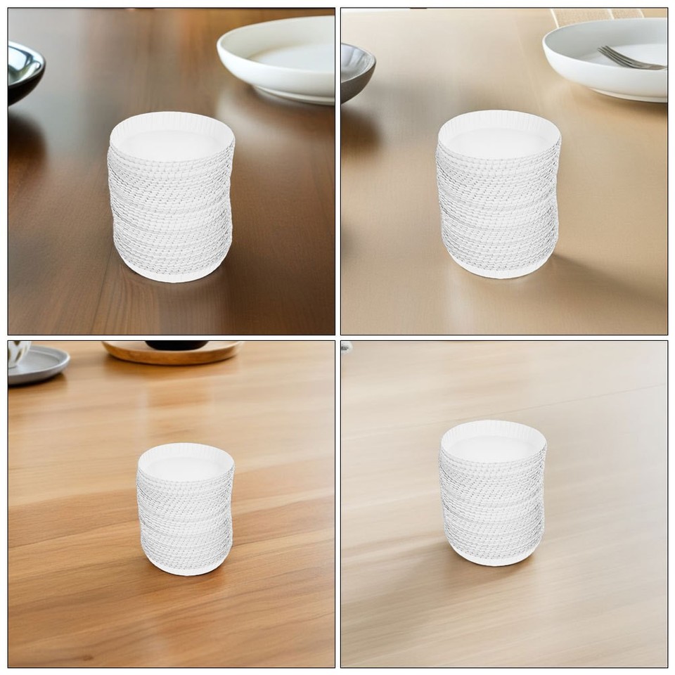 200 Pcs Disposable Paper Flat Lids For Cups White Paper Cup Covers ...