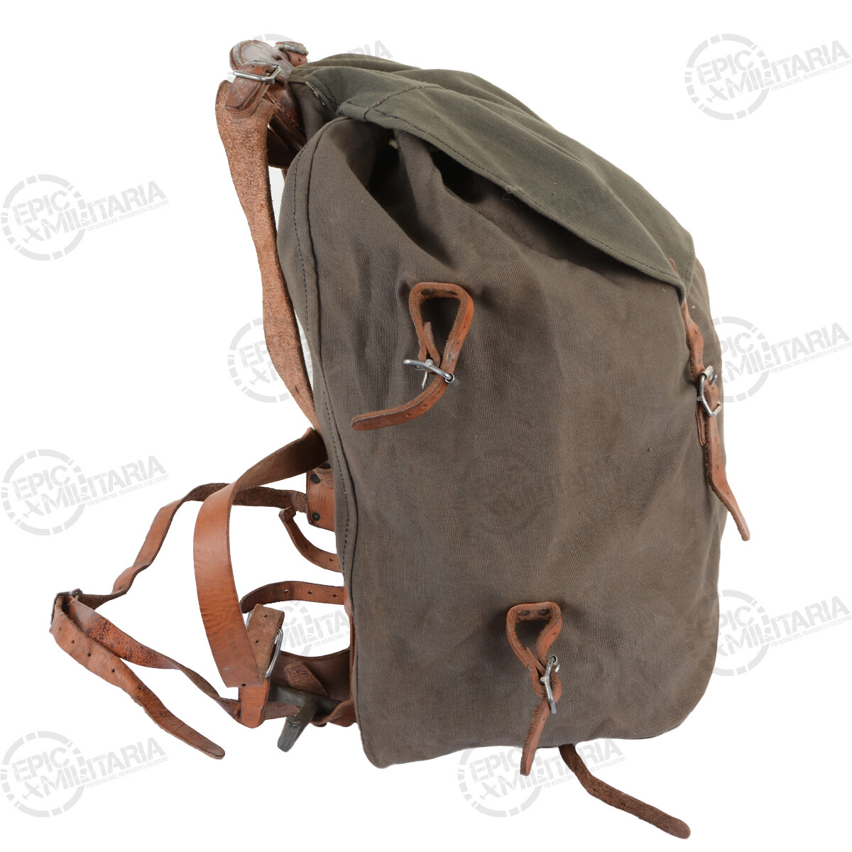 Original Swedish Back Pack M1939- Leather and Canvas-Genuine Surplus | eBay
