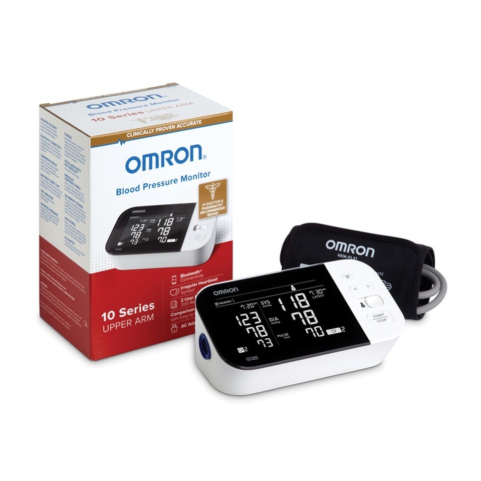 Omron 10 Series BP7450 Upper Arm Blood Pressure Monitor Bluetooth ...