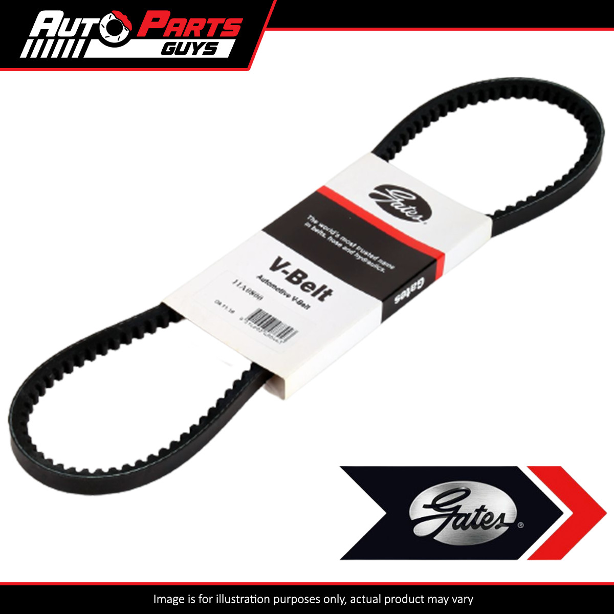 Gates Cogged Accessory V-belt Drive Belt Black 15A1385 for sale online ...