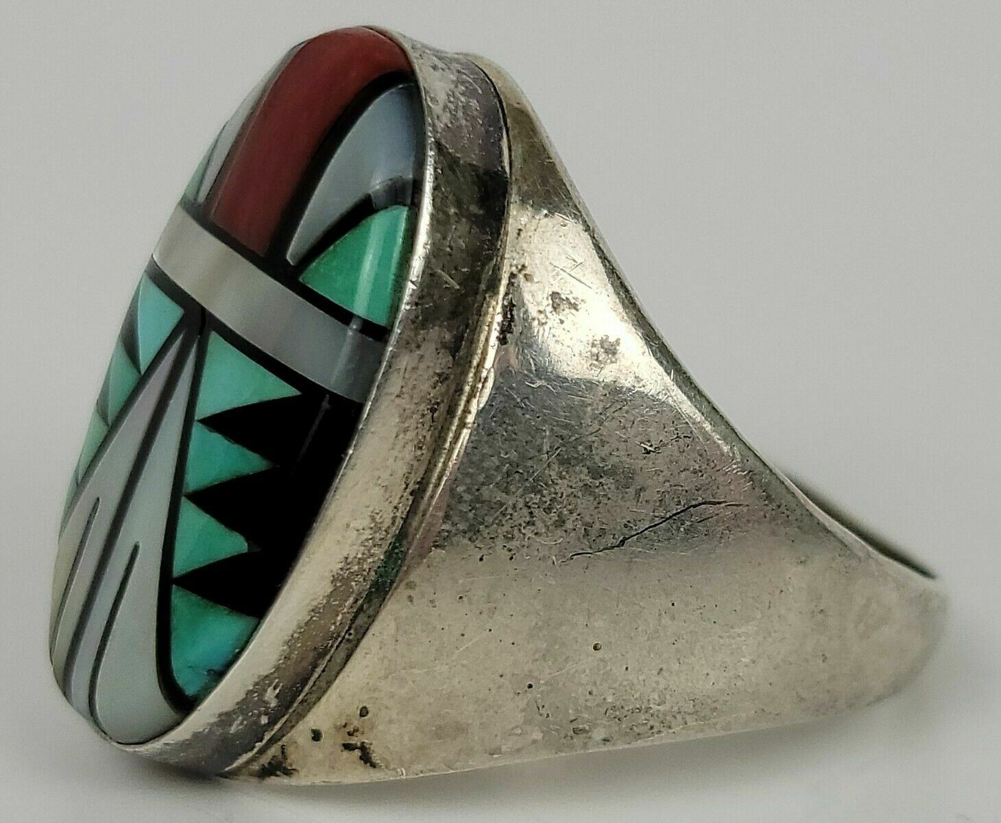 Vintage Sam Begay Navajo Mother of Pearl Mosaic Inlay… - Gem